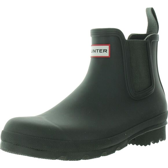 Hunter | Shoes | Hunter Mens Green Mixed Media Man Made Chelsea Boots ...